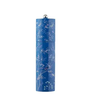 ADDISON ROSS Chinoiserie Lacquered Salt Or Pepper Mill Grinder - Blue