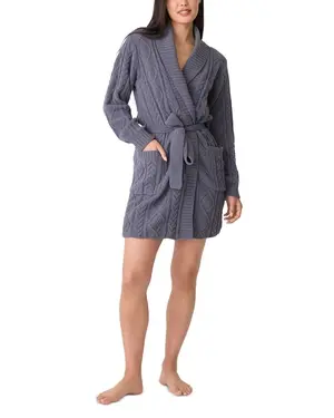 PJ Salvage Cable Knit Robe - Charcoal