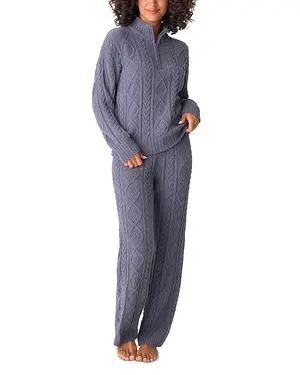 PJ Salvage Chenille Pajama Set Charcoal
