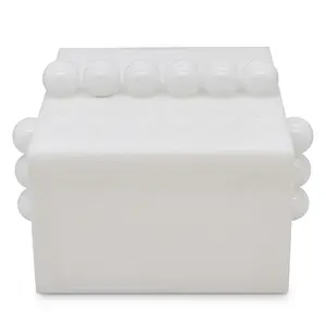 TIZO Lucite Bubble Design Box With Lid - White