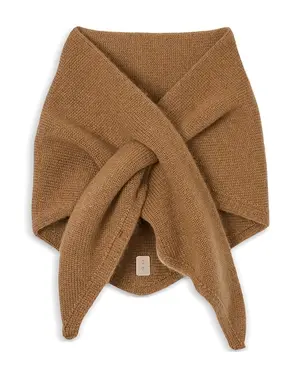 Sandro Shani Wool & Cashmere Collar Snood Scarf Light Brown
