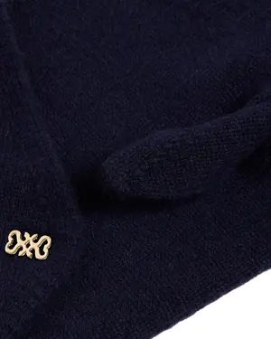 Sandro Shani Wool & Cashmere Collar Snood Scarf - Navy Blue