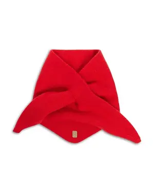 Sandro Shani Wool & Cashmere Collar Snood Scarf Red