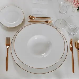 VILLEROY & BOCH Chateau Septfontaines Gold Rim Dinner Bowl