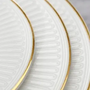 VILLEROY & BOCH Chateau Septfontaines Gold Rim Dinner Bowl