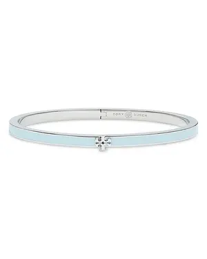 Tory Burch Kira Logo Bangle Bracelet - Blue/silver