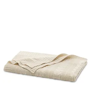 BOLL & BRANCH Cable Knit Organic Cotton Baby Blanket - Natural
