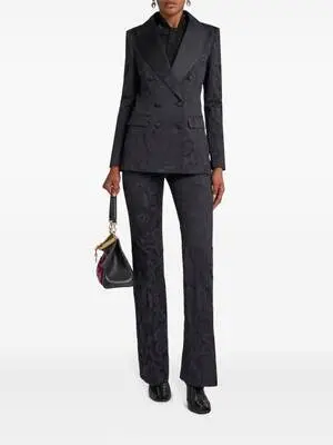 Etro Double-breasted Jacquard Blazer - Black