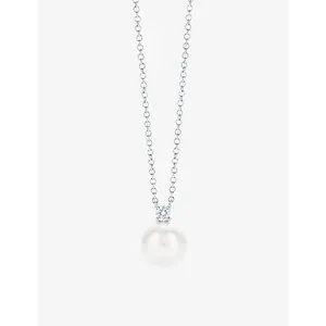 Tiffany & Co. Signature Pearl And Diamond Necklace - 18ct White Gold