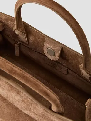 Veronica Beard Dash Suede Tote Bag - Bark