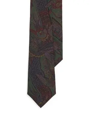 Ralph Lauren Purple Label Men's Madder Paisley Silk Tie - Green Green