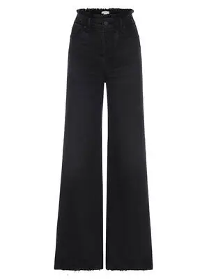 Good American Soft Tech Good Waist Palazzo Jeans