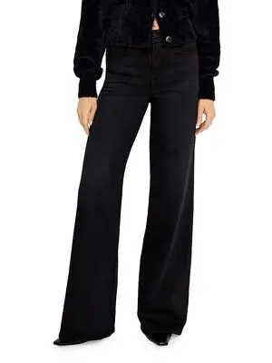Good American Soft Tech Good Waist Palazzo Jeans