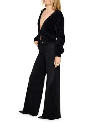 Good American Soft Tech Good Waist Palazzo Jeans
