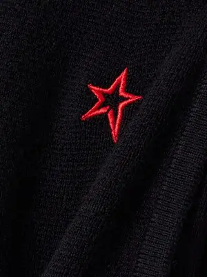 Perfect Moment Embroidered Knitted Wool Wide-leg Pants
