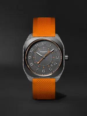 Hermès H08 Automatic 39mm Glass Fibre And Rubber Strap Watch - Black