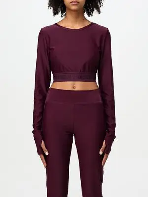 Versace Cropped Long Sleeve Top - Violet