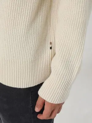 BOSS Ribbed Turtleneck Sweater - Ivory
