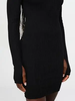 COURREGES Ribbed High Neck Mini Dress
