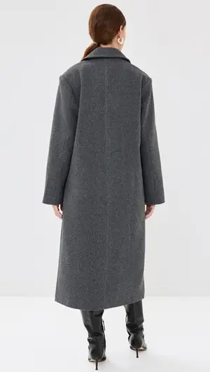 Lioness Olsen Felt Coat - Grey Marle