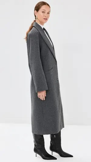 Lioness Olsen Felt Coat - Grey Marle