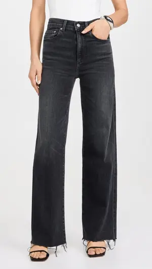 LE JEAN Column Trouser Jeans - Shadow