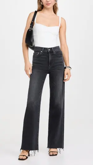 LE JEAN Column Trouser Jeans - Shadow