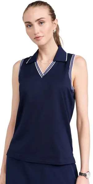 Rlx Ralph Lauren Sleeveless Tour Pique Cricket Polo