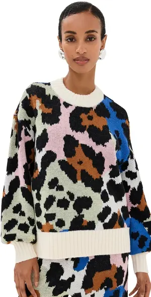 Farm Rio Leopard Knit Sweater