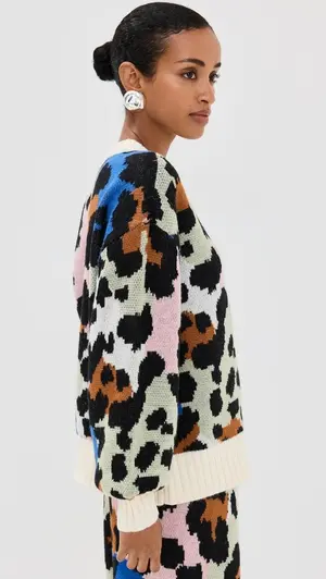 Farm Rio Leopard Knit Sweater