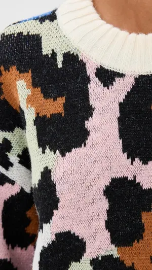 Farm Rio Leopard Knit Sweater