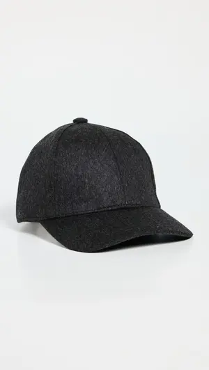 Vince Cashmere Baseball Cap - H. Charcoal