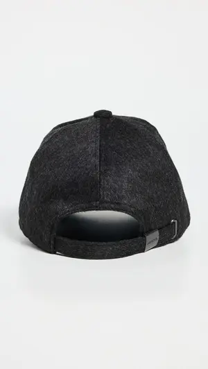 Vince Cashmere Baseball Cap - H. Charcoal