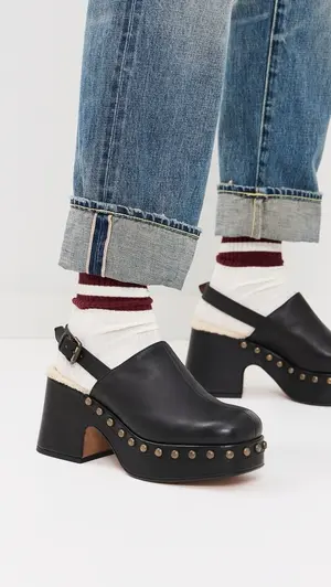 Free People Autumn Studded Platform Clogs