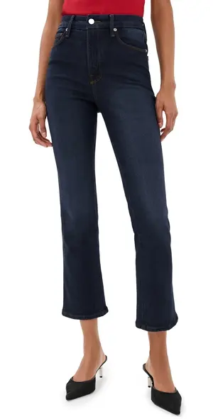 Good American Soft Tech Good Curve Straight Leg Jeans