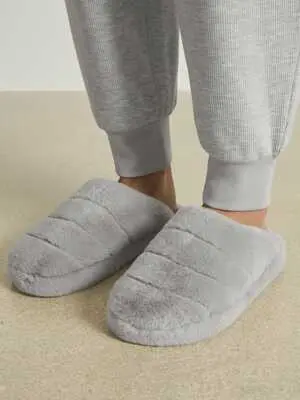 REISS Andrea Faux Fur Slippers