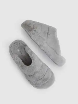 REISS Andrea Faux Fur Slippers