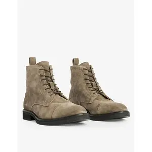 AllSaints $300 Drago Suede Lace Up Boots Khaki Distressed Almond Toe Sz 41 NEW AllSaints Suede Drago Boots in Brown for Men | Lyst UK main image 4