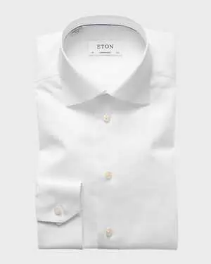 Eton Contemporary-fit Twill Dress Shirt White