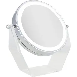 ZADRO Lighted Makeup Mirror With Magnification & Swivel - Chrome