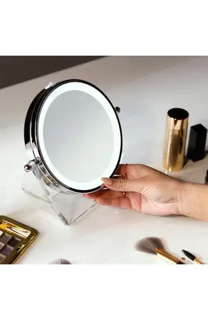 ZADRO Lighted Makeup Mirror With Magnification & Swivel - Chrome