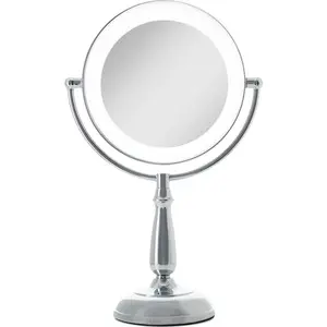ZADRO Lighted Makeup Mirror With 5x/1x Magnification & Touch Base Controls - Chrome