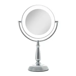 ZADRO Lighted Makeup Mirror With 5x/1x Magnification & Touch Base Controls Chrome
