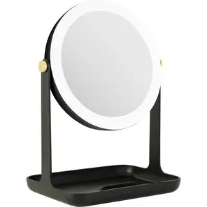 ZADRO Back-to-school Lighted Makeup Mirror With Accessory Tray & Phone Holder - Black