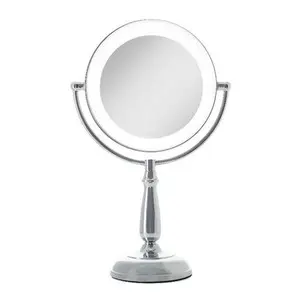ZADRO Lighted Makeup Mirror With 10x/1x Magnification & Touch Base Controls - Chrome
