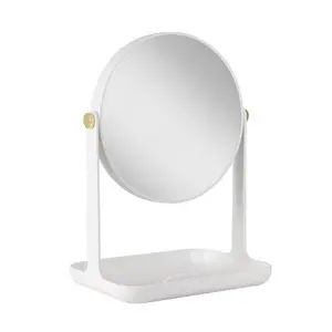 ZADRO Back-to-school Makeup Mirror With Accessory Tray & Phone Holder - White