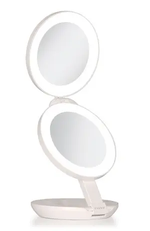ZADRO Lighted Travel Mirror With Magnification & Folding-to-compact - Taupe