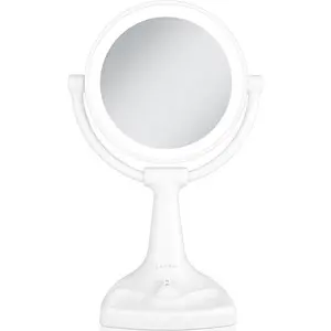 ZADRO Max Bright Lighted Makeup Mirror With 10x/1x Magnification & Storage Tray - White