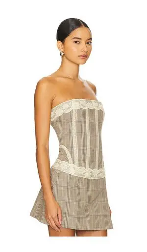 Miaou Libra Corset - Brown Check