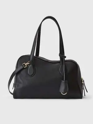 ATP ATELIER Noale Grained Leather Bowling Bag - Black